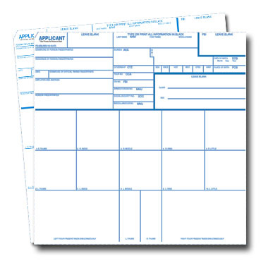 FD-258 Fingerprint Cards & Ink Pads | ATF NFA Forms | Capitol Armory ...